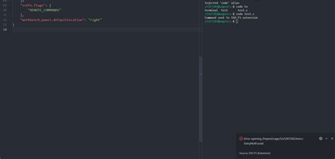 entrynotfound remote commands flag · issue 292 · schoofskelvin vscode