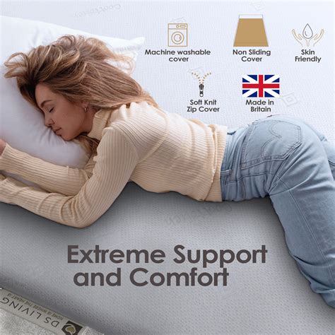 Deluxe 10cm Thick Single Memory Foam Mattress Topper