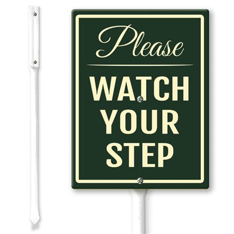 Ymaotrade Please Watch Your Step Yard Sign With Stakes 7×88in Sturdy