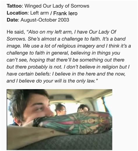 Frank Iero Tattoo Tattoos My Chemical Romance Frank Iero Tattoos