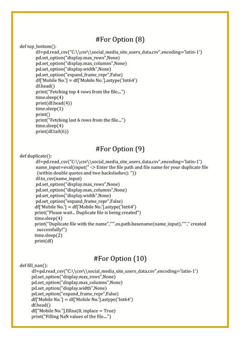Social Media Site User Management System Class 12th Informatics Practices Python Project Report