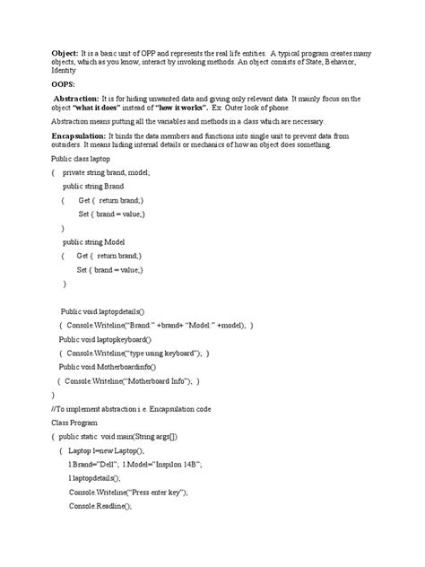 Object Oops Pdf Programming Constructor Object Oriented Programming