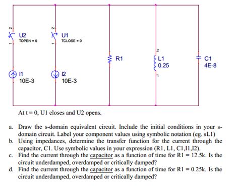 Draw The S Domain Equivalent Circuit Include The