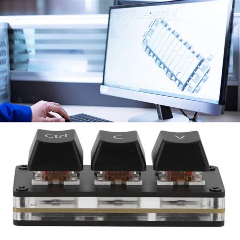 Sobabe 3 Key Mini Keypad Red Switch Hot Swappable Colorful Backlight DIY Custom Programmable