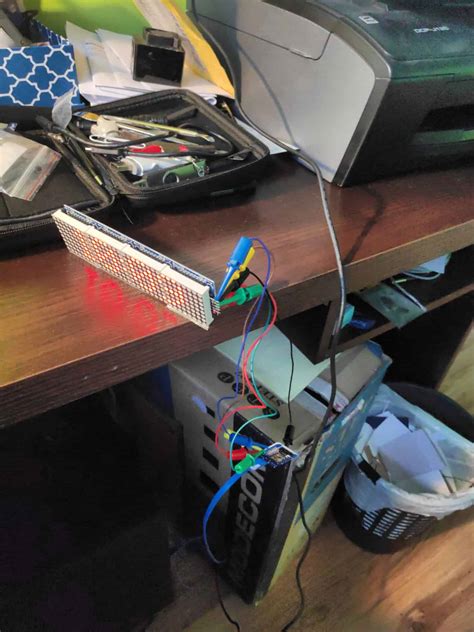zegar led na sterowniku max7219 oraz esp8266 projekty diy forbot