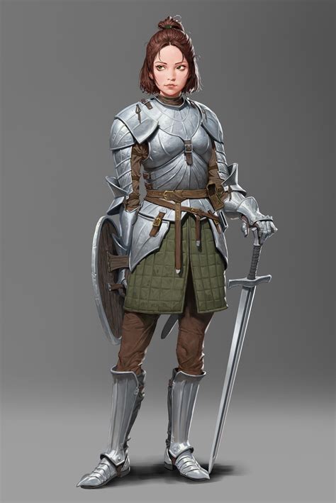 Artstation 견습기사 Koo Min Goo Female Armor Character Design Female