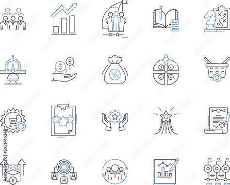 Digital Transformation Outline Icons Collection Digital Transformation Technology Automation