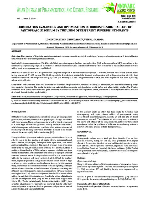 Pdf Formulation Evaluation And Optimization Of Orally Disintegrating Films Of Azithromycin