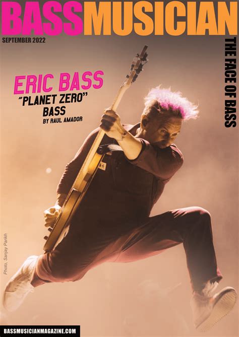 Eric Bass Planet Zero” Bass September 2022 Issue In 2022 Eric Concept Album Rock Bands