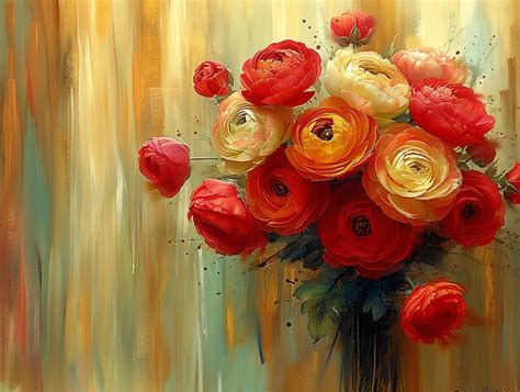 Premium Photo Elegant Ranunculus Arrangement