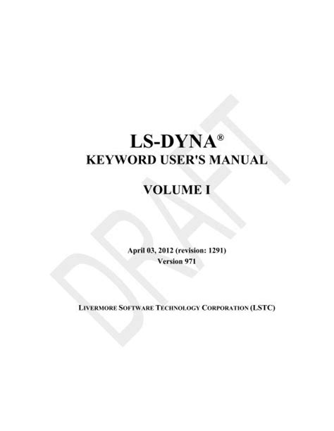 ls dyna 971 manual vol i keyword