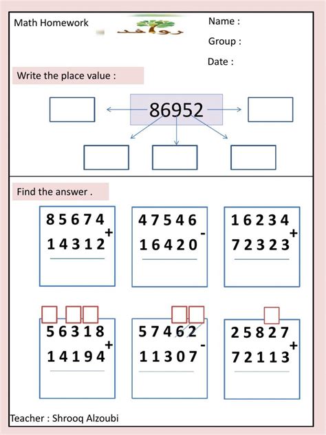 Place Value Of Numbers Up To Activity Sheet Teach Starter Worksheets Library