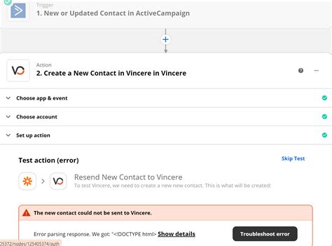 Create New Contact In Vincere Error Parsing Response Zapier Community