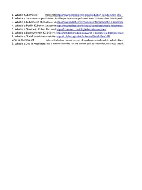 Kubernetes Interview Prep Questions With Answers And Link1