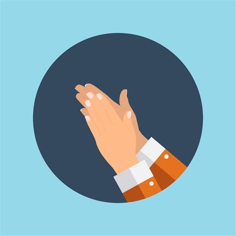 Premium Vector Flat Concept Of Success Applause Hands Clapping