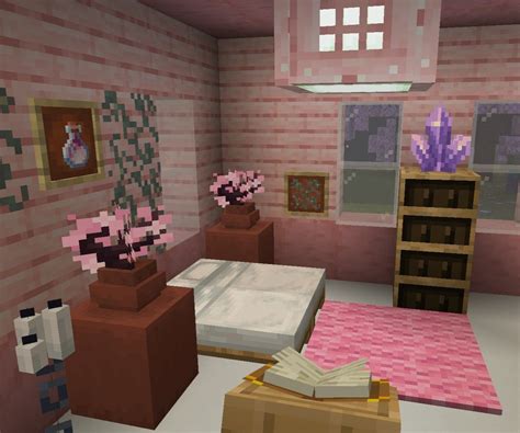 Pink Minecraft Bedroom