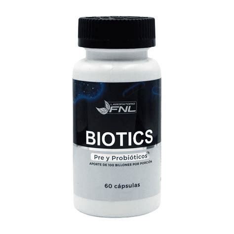 Biotics Pre Y Probióticos 60 Caps 100 Billones Fnl Sin Sabor Lider