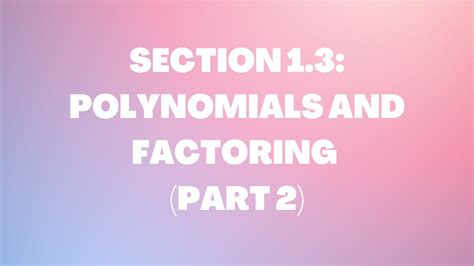 Section 13 Lecture Video Part 2 Youtube