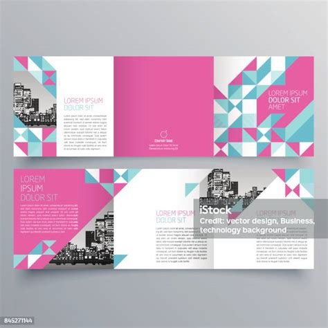 브로셔 디자인 브로셔 템플릿 창조적인 삼중 트렌드 브로셔 3단 브로슈어에 대한 스톡 벡터 아트 및 기타 이미지 3단 브로슈어