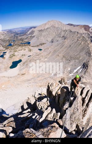 Climber On The Northeast Ridge Of Bear Creek Spire John Muir