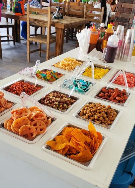 Barra De Elote ️ Carrito De Elotes Barra De Snacks Charolas De
