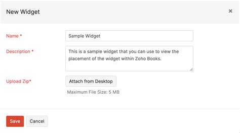 Create Widgets Developer Zoho Inventory