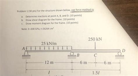 Solved Problem 1 30 Pts For The Structure Shown Below