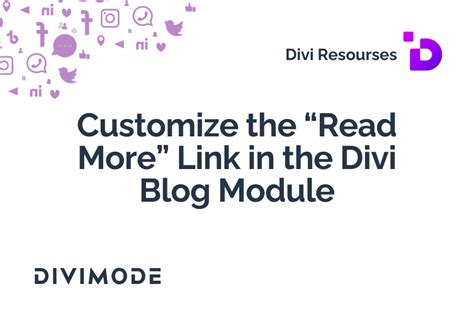 How To Customize The Read More” Link In The Divi Blog Module Divimode