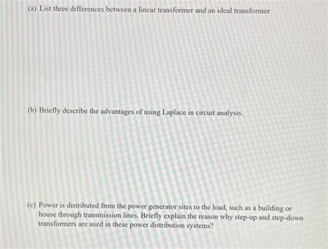 solved a list three differences between a linear