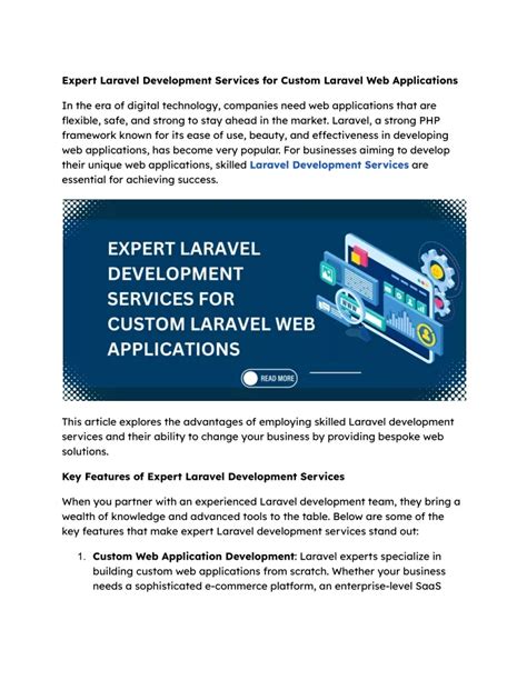 Ppt Expert Laravel Development Services For Custom Laravel Web Applications Powerpoint