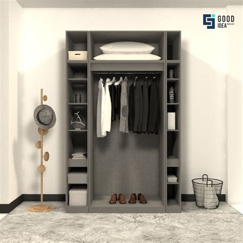 ตู้เสื้อผ้ามินิมอล Belinda ตู้เสื้อผ้าขนาด 1 5 เมตร หน้าบานเคลือบเมลามีน Goodideaoutlet