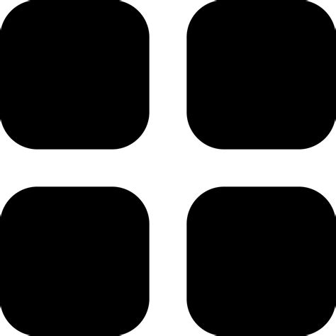 Bento Like Menu Black Glyph Ui Icon Four Squares Chocolate Menu Representation User Interface