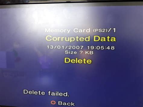 Getting This Error Whenever I Try To Delete Corrupted Data Anybody Know How To Fix Model Scph