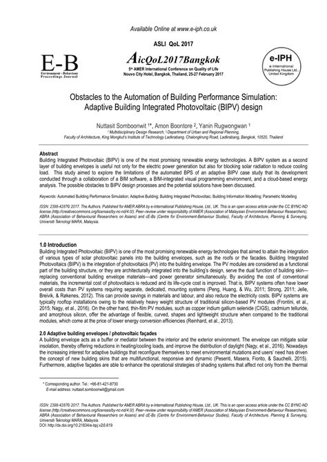 Pdf Obstacles To The Automation Of Building Performance Simulation Adaptive Building