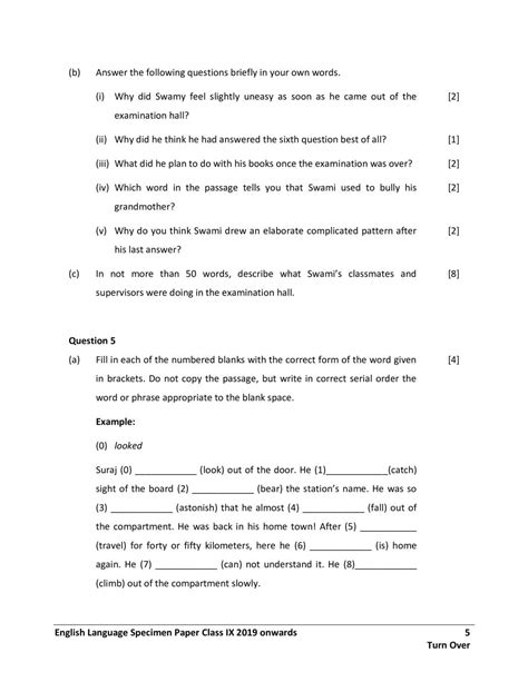 Icse Class 9 English Language Sample Paper 2024 Pdf Oneedu24
