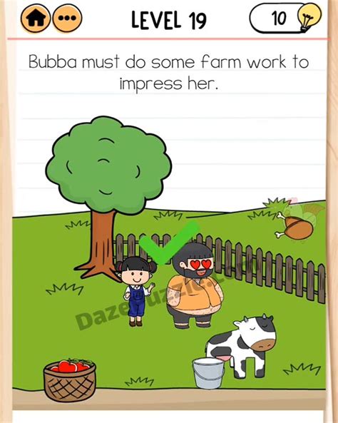 Brain Test 2 Bubba Needs Friends Level 19 Answer