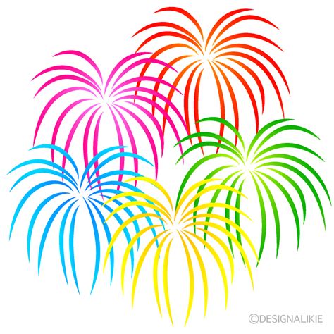 Many Colorful Fireworks Clip Art Free Png Image｜illustoon