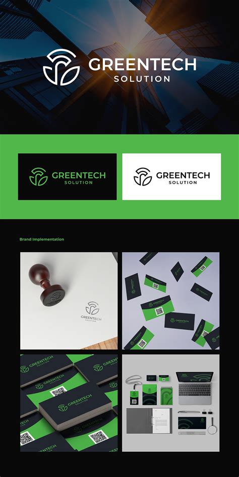 Greentech Logo Design For Brand Identity Pack