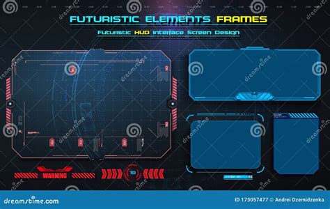 Hud Uiux Gui Futuristic User Interface Screen Elements Set High Tech