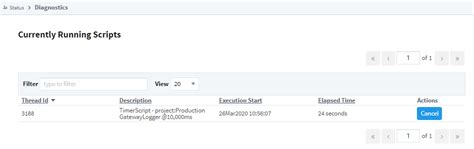 Diagnostics Running Scripts Ignition User Manual