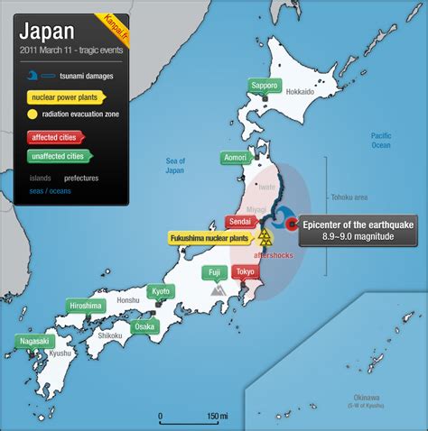 Map Of Japan Since March 11