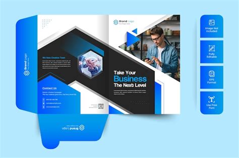 Premium Vector Modern Eyecatching Corporate Presentation Folder Design Template