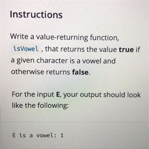 Solved Instructions Write A Value Returning Function