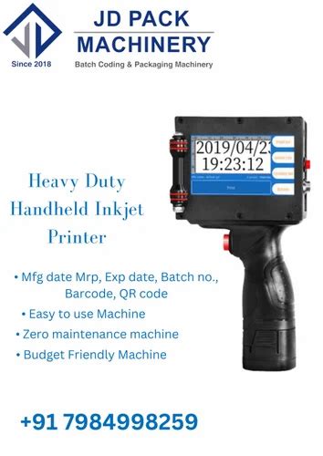 Retail Trader Of Batch Coding Machine And Thermal Inkjet Printer By Jd Pack Machinery Ahmedabad