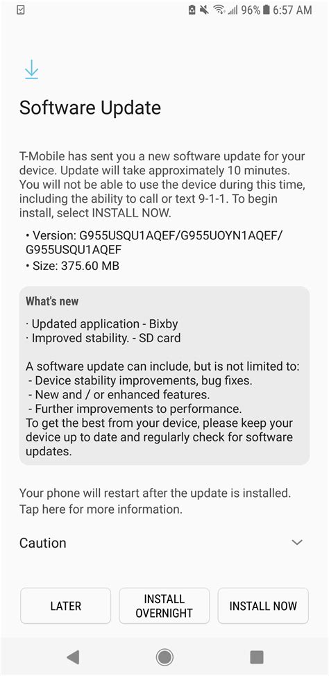 Galaxy S8 Tmobile Update R Tmobile
