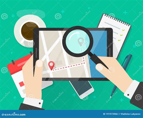 Travel Direction Route Location Position With Pin Map Pointer As