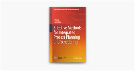 ‎effective Methods For Integrated Process Planning And Scheduling On Apple Books