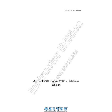 دانلود کتاب Microsoft Sql Server 2000 Database Design بلیان