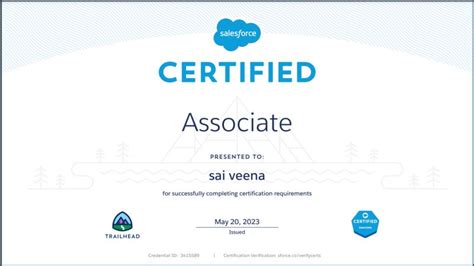 Sai V On Linkedin Certification Salesforceassociate Trailhead