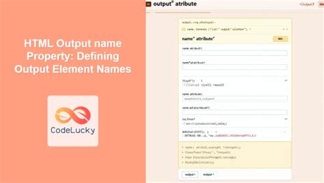 Html Attribute Name Property Attribute Name Codelucky